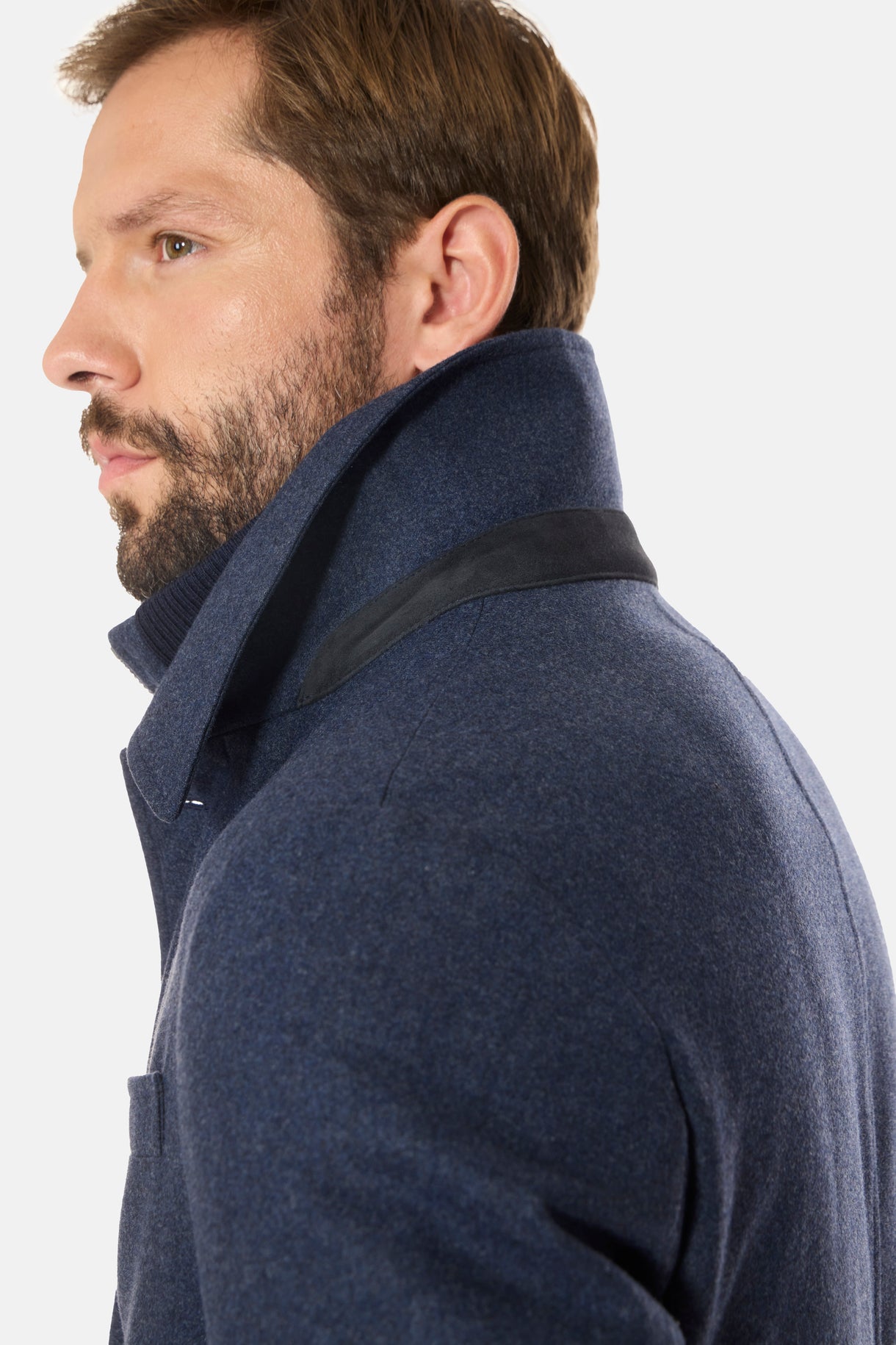 Stretch Wool Euro Coat, French Blue – Norwegian Wool