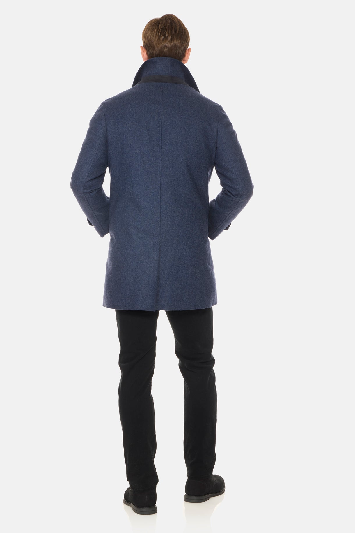 Stretch Wool Euro Coat, French Blue – Norwegian Wool